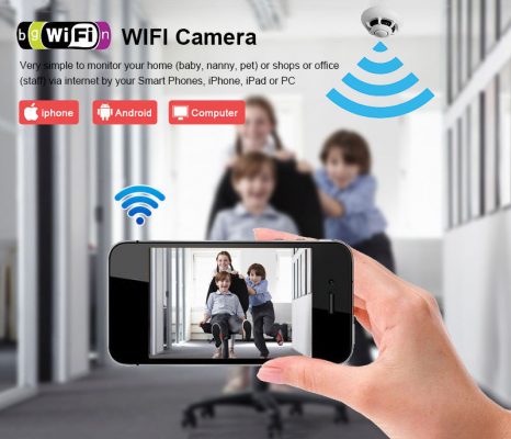 UFO WiFi Spy Hidden Wireless IP Camera 1080P Smoke Detector ...