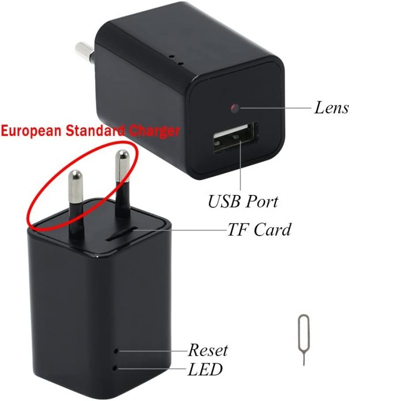 Mini Charger Wireless Spy Camera 1080P Full HD Camcorder Hidden DVR ...