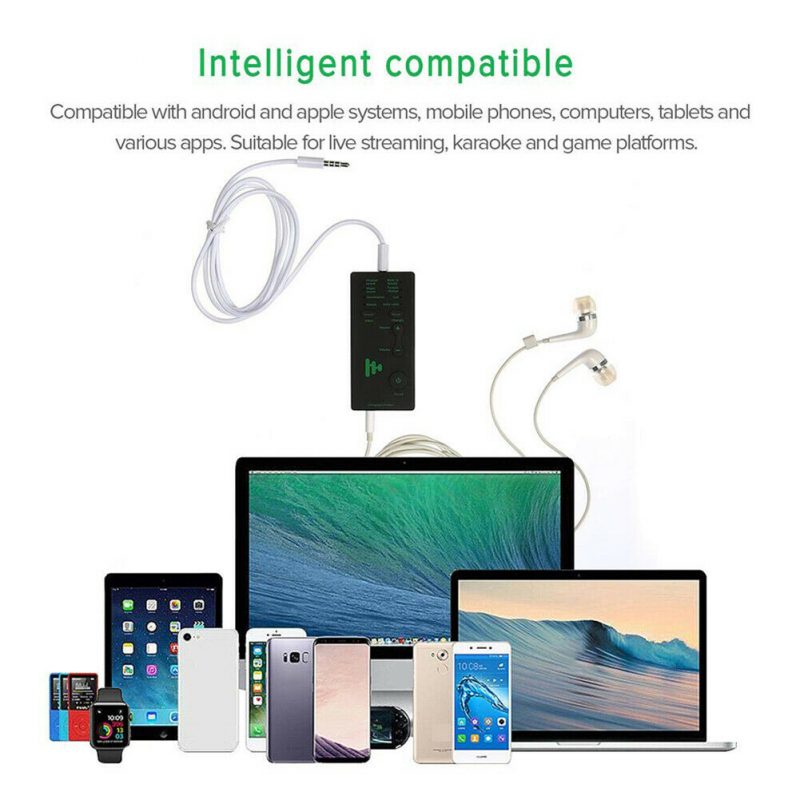 Mini Voice Changer Adapter 8 Voice Changing Modes Microphone Disguise ...