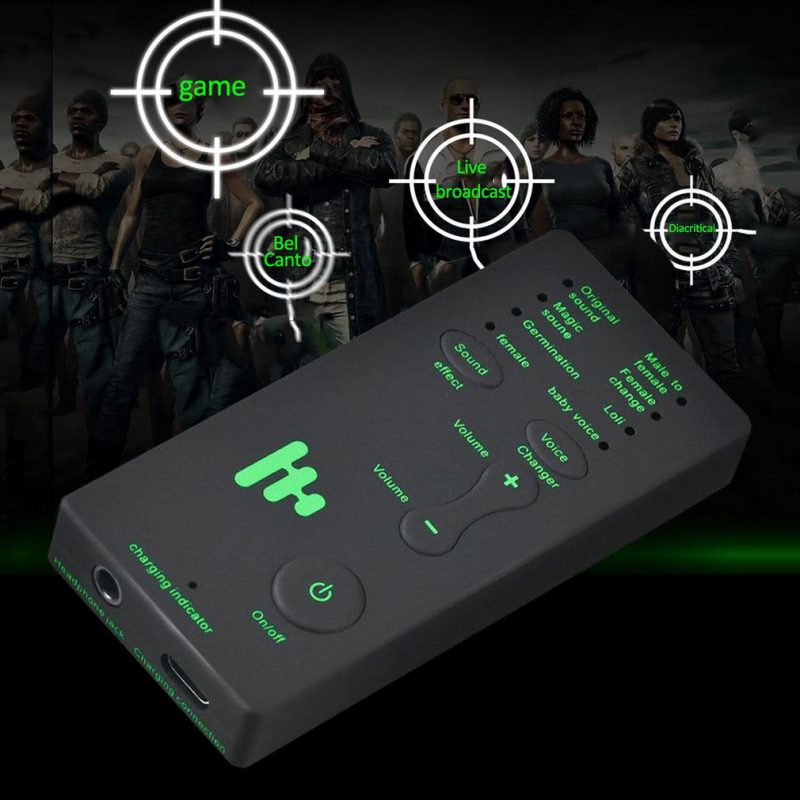 Mini Voice Changer Adapter 8 Voice Changing Modes Microphone Disguise ...