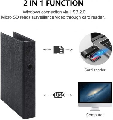 Hidden Camera Book 1080P DVR Covert Nanny IR Cam Video Recorder Book ...