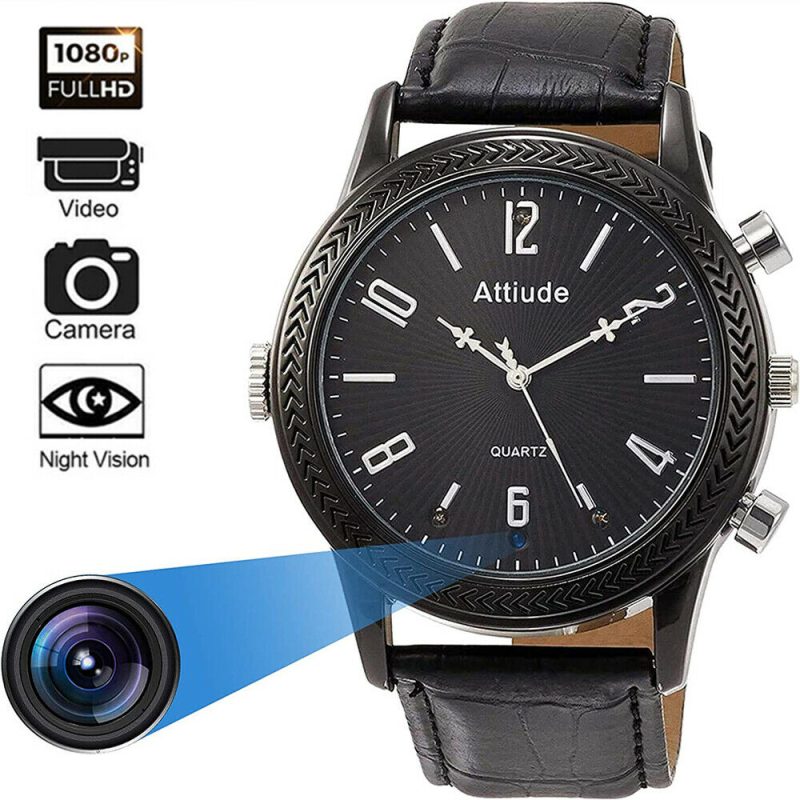 HD 1080P Hidden Spy Camera Wrist Watch DVR Video Sound Recorder (32GB ...